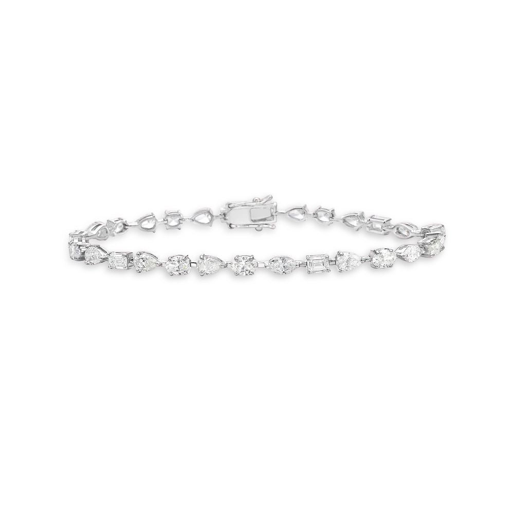 Multi Shape Diamond Bracelet (5.65 ct.) in 18K Gold | Capucelli