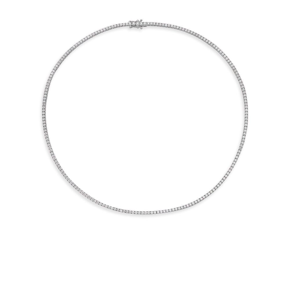 Diamond Tennis Necklace (5.50 ct.) 2.00 mm 4-Prongs Setting – Capucelli