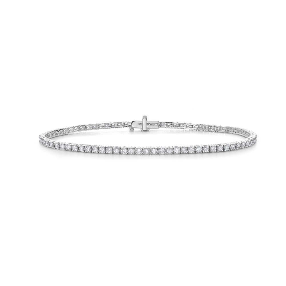 Lab Grown Diamond Tennis Bracelet 4 00 Ct 4 Prongs Setting In 14k